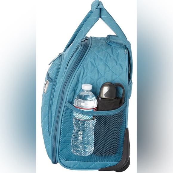 Delsey | Bags | Delsey Paris Rolling Under Seat Tote Bag Teal Nwot 9l X ...